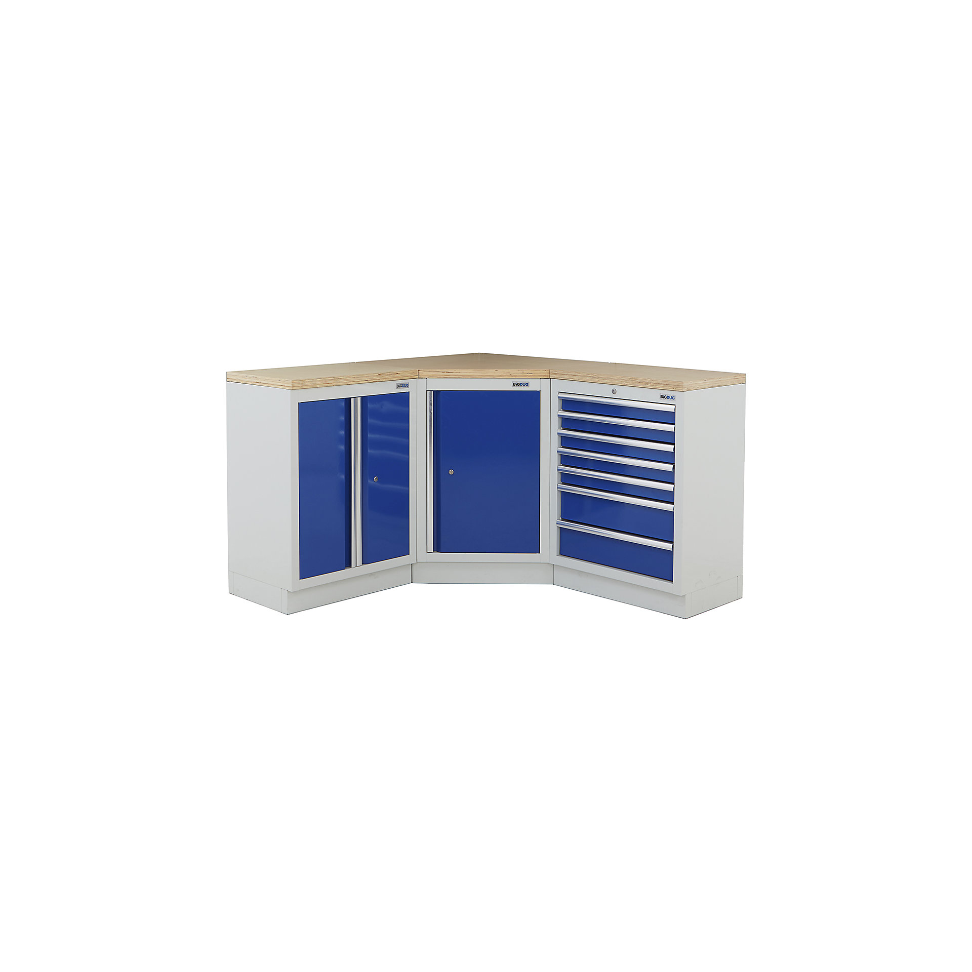 BiGDUG | Corner Workbench | 3 Cabinet | Workbenches | BiGDUG