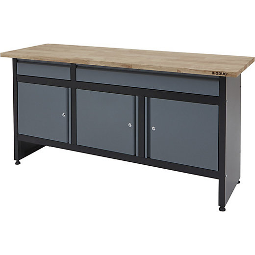 BiGDUG Garage Drawer Cabinet Workbench | 842h x 1709w x 600d mm | 300kg ...