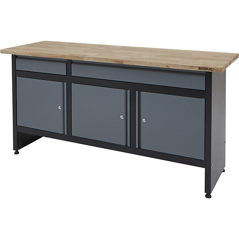 BiGDUG Garage Drawer Cabinet Workbench | 842h x 1709w x 600d mm | 300kg ...