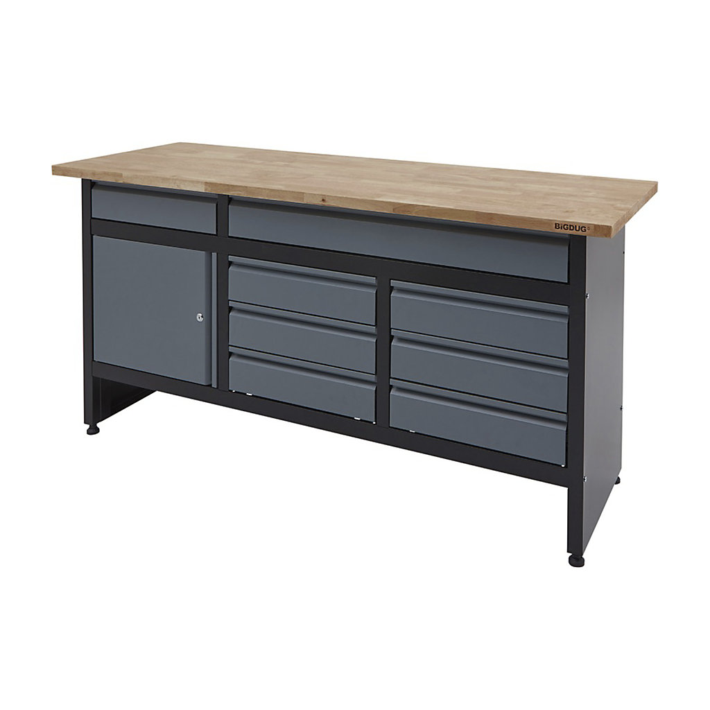 BiGDUG Garage Drawer Cabinet Workbench | 842h x 1709w x 600d mm | 300kg ...