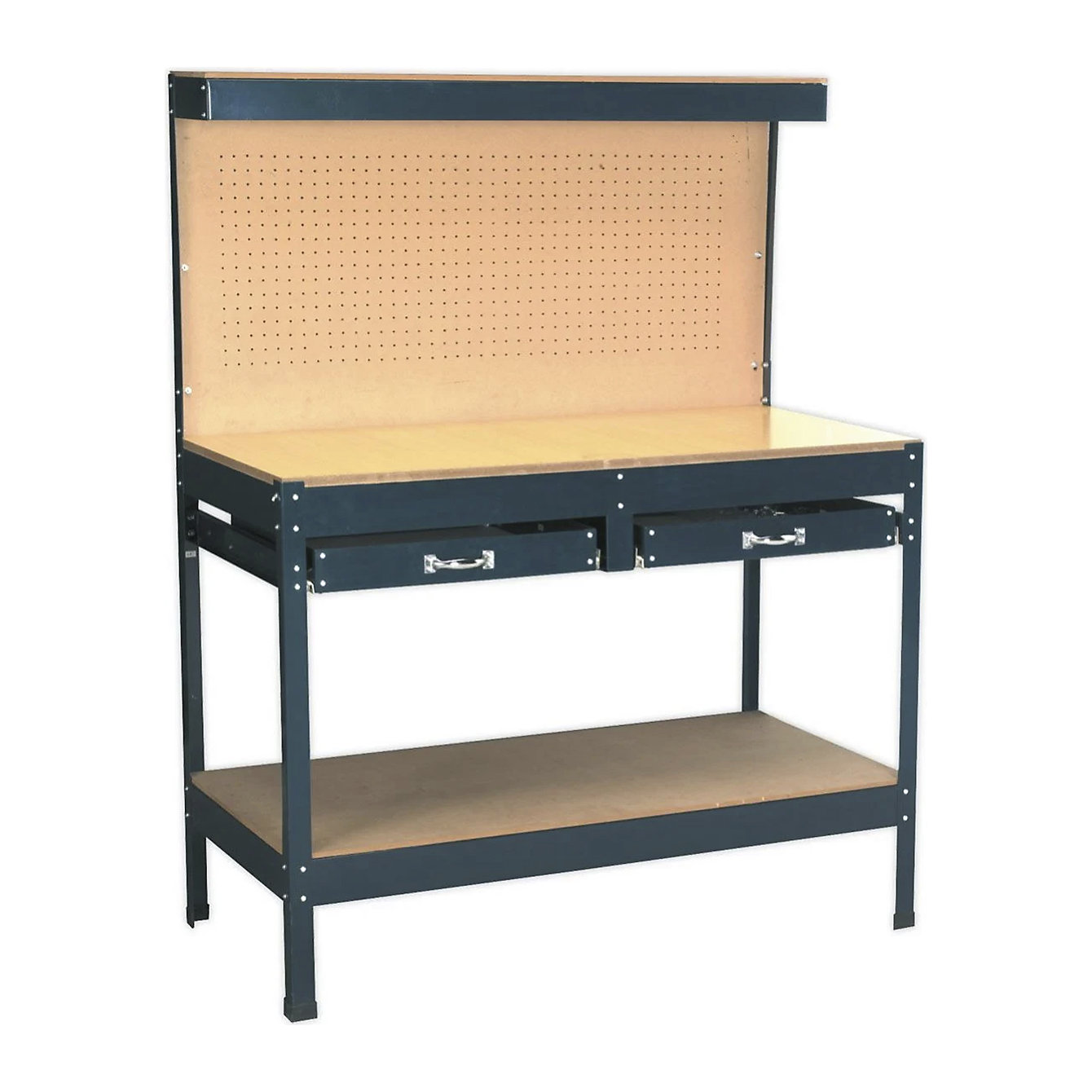 Sealey 1.2m Workbench With 2 Drawers And Pegboard