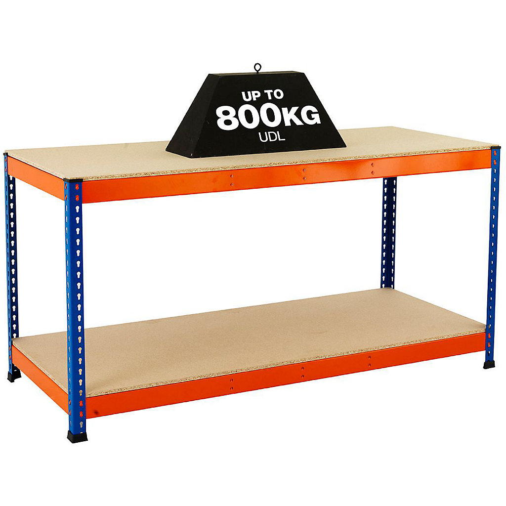 BiG800 Heavy Duty Workbench | Chipboard Worktop | 915h x 2135w x 610d ...