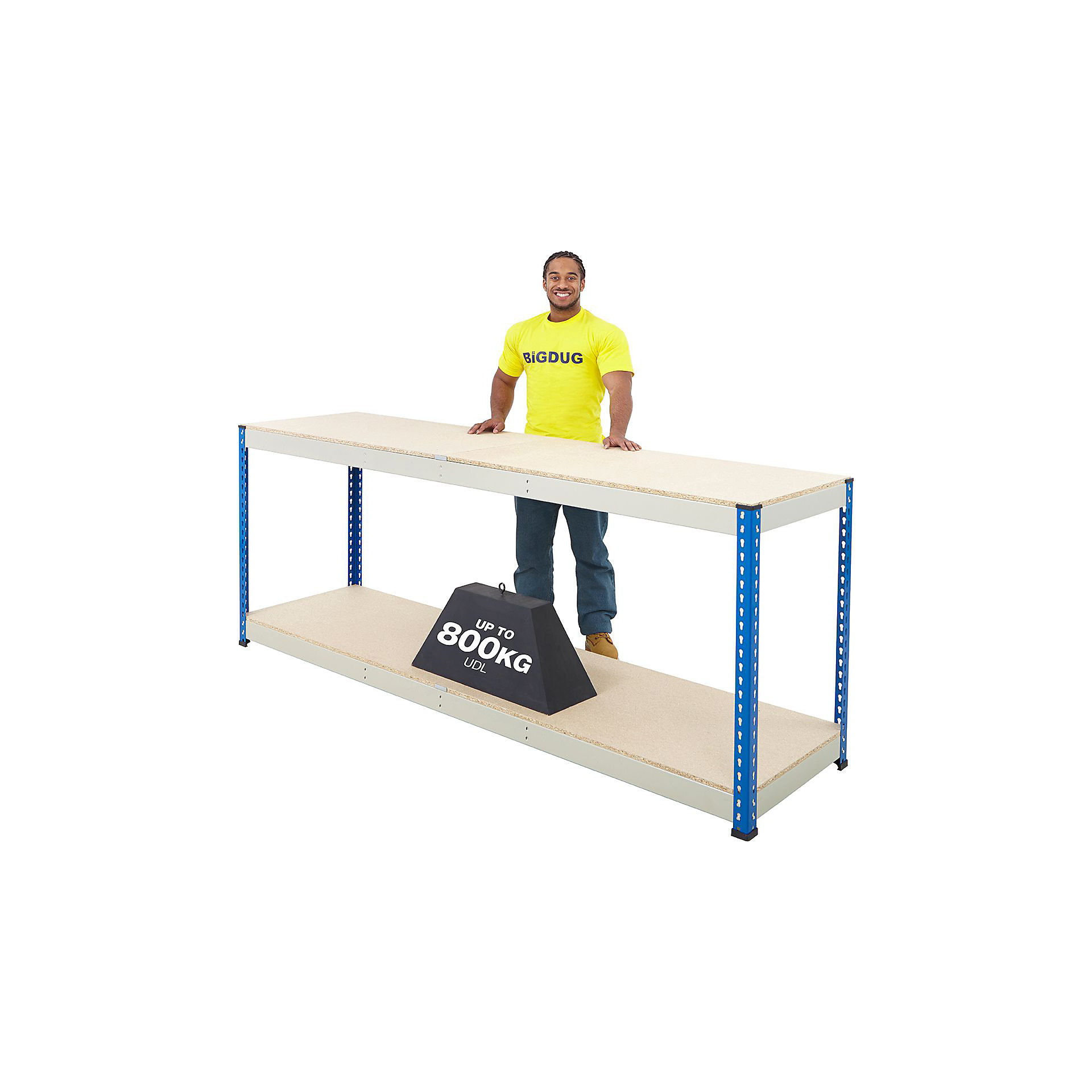 BiG800 Heavy Duty Workbench Light Grey | BiGDUG