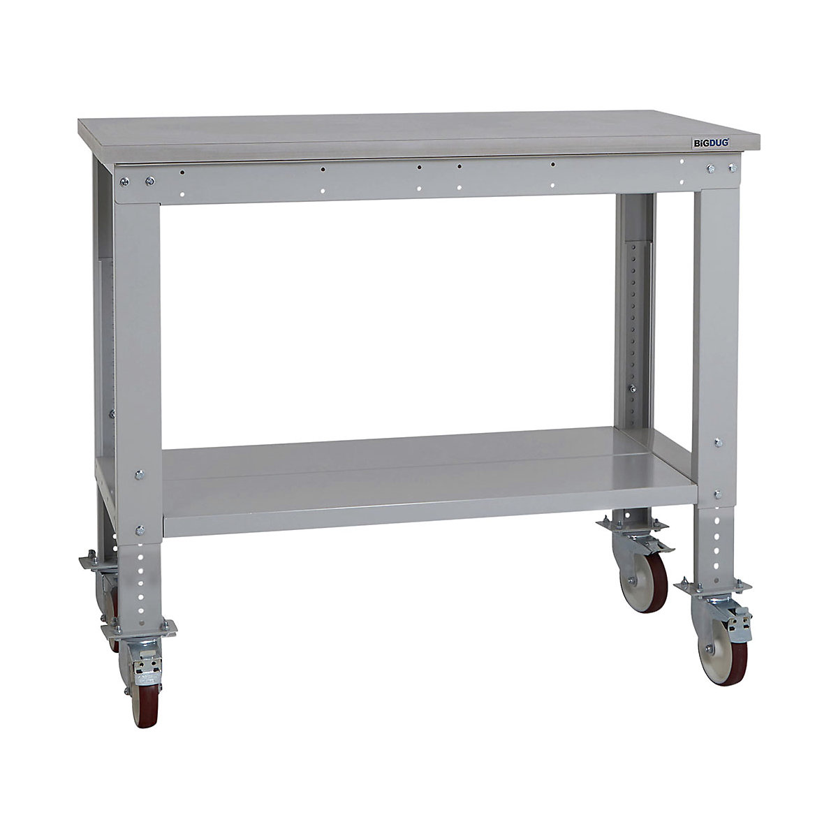 BiGDUG Heavy Duty Height Adjustable Mobile Workbench | 860-1280h x ...