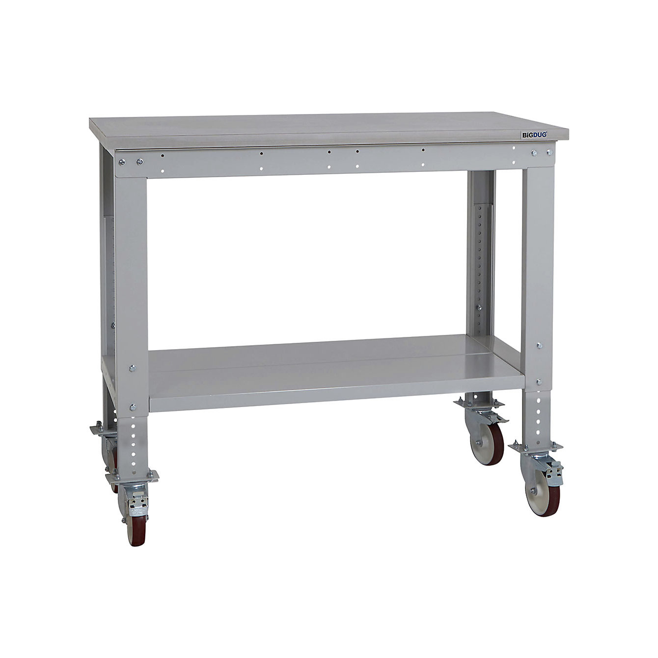 BiGDUG Heavy Duty Height Adjustable Mobile Workbench | 860-1280h x ...