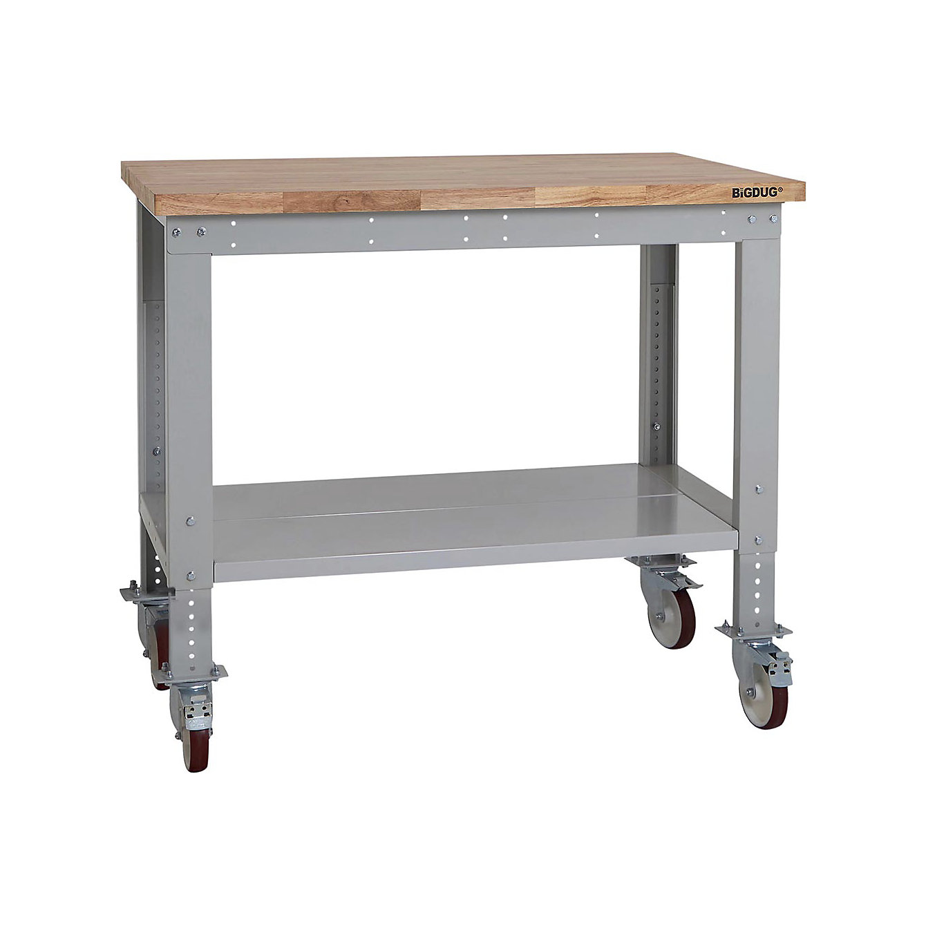 Heavy Duty Height Adjustable Mobile Workbenches | BiGDUG