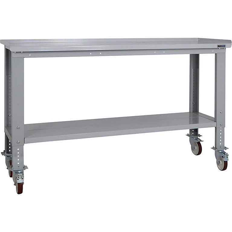 Heavy Duty Height Adjustable Mobile Workbenches | BiGDUG