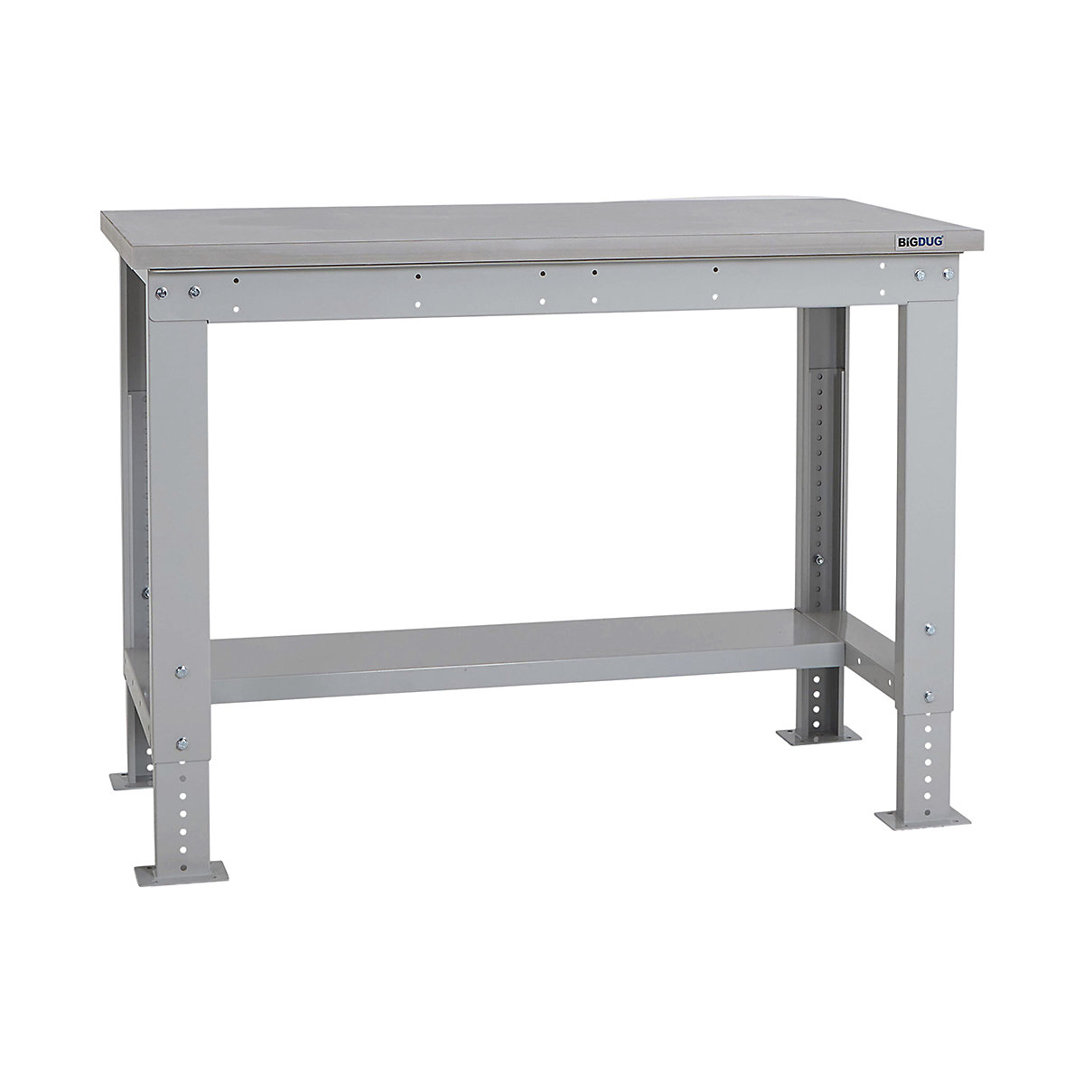 BiGDUG Heavy Duty Height Adjustable Workbench | 877h x 1215w x 600d mm ...