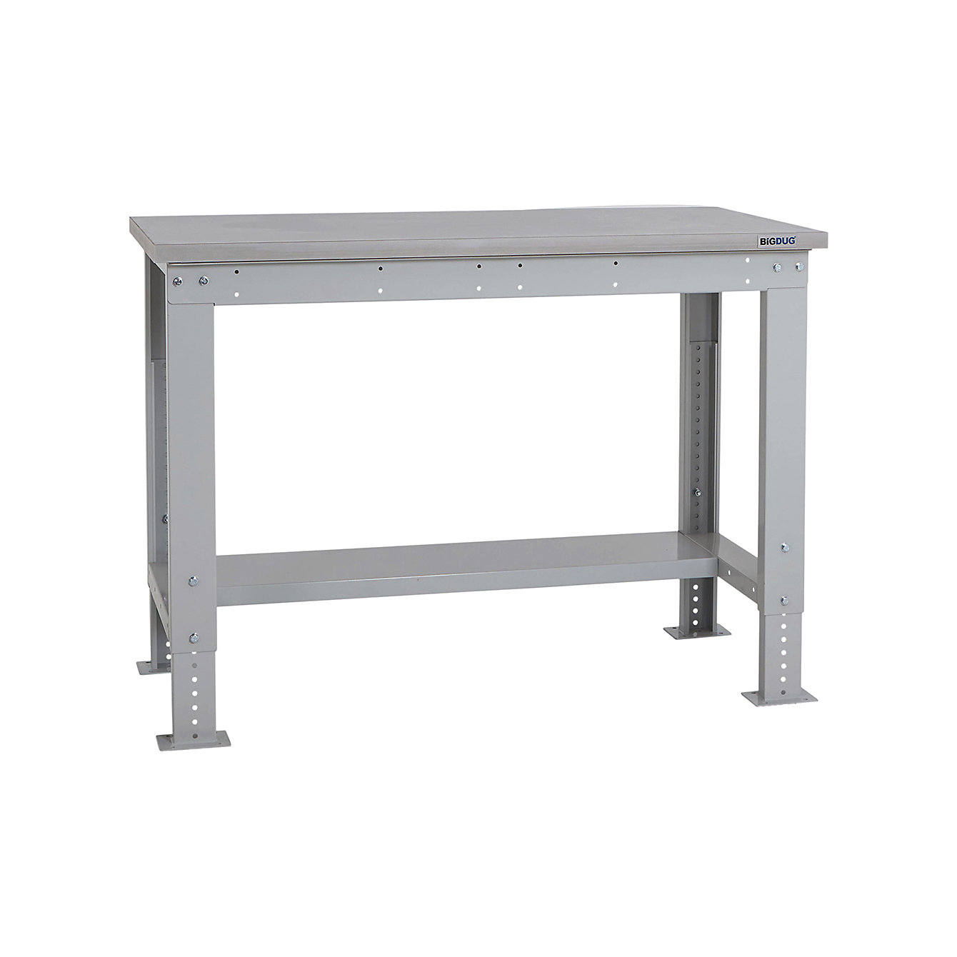 BiGDUG Heavy Duty Height Adjustable Workbench | 877h x 1215w x 600d mm ...