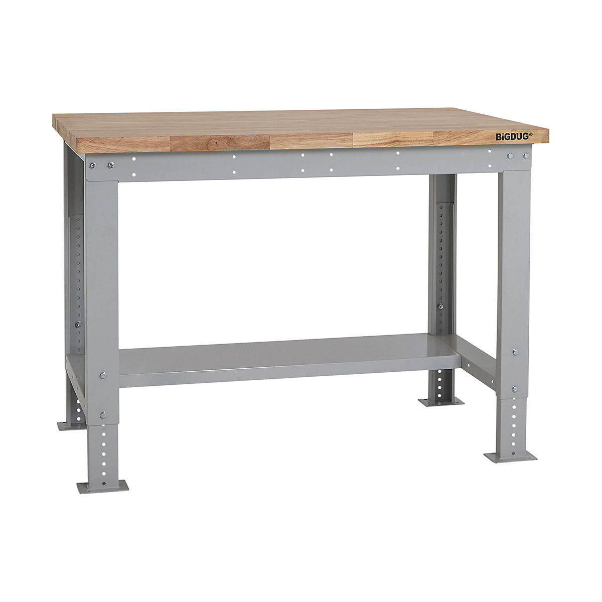 BiGDUG Heavy Duty Height Adjustable Workbench | 877h x 1215w x 750d mm ...
