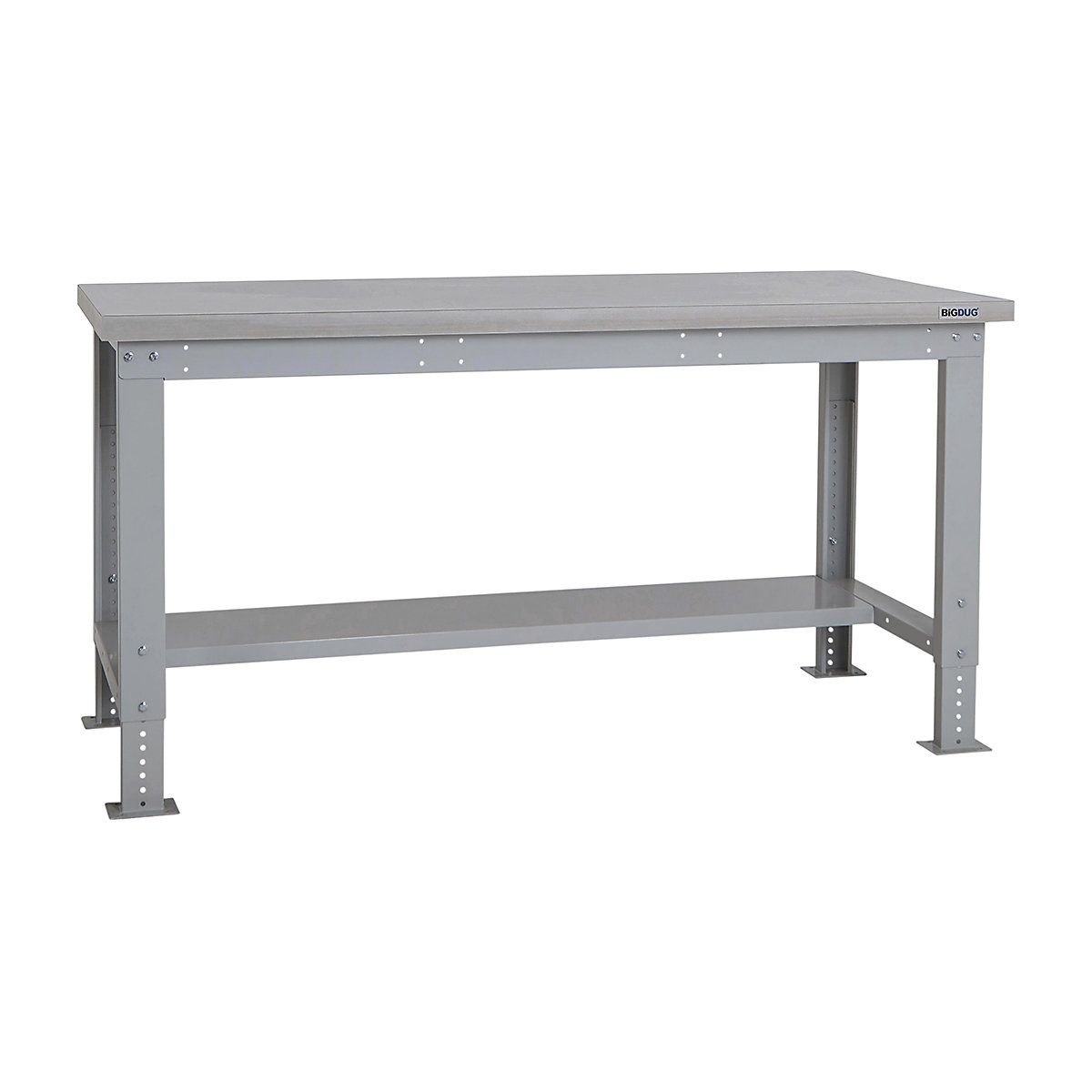 BiGDUG Heavy Duty Height Adjustable Workbench | 877h x 1715w x 750d mm ...