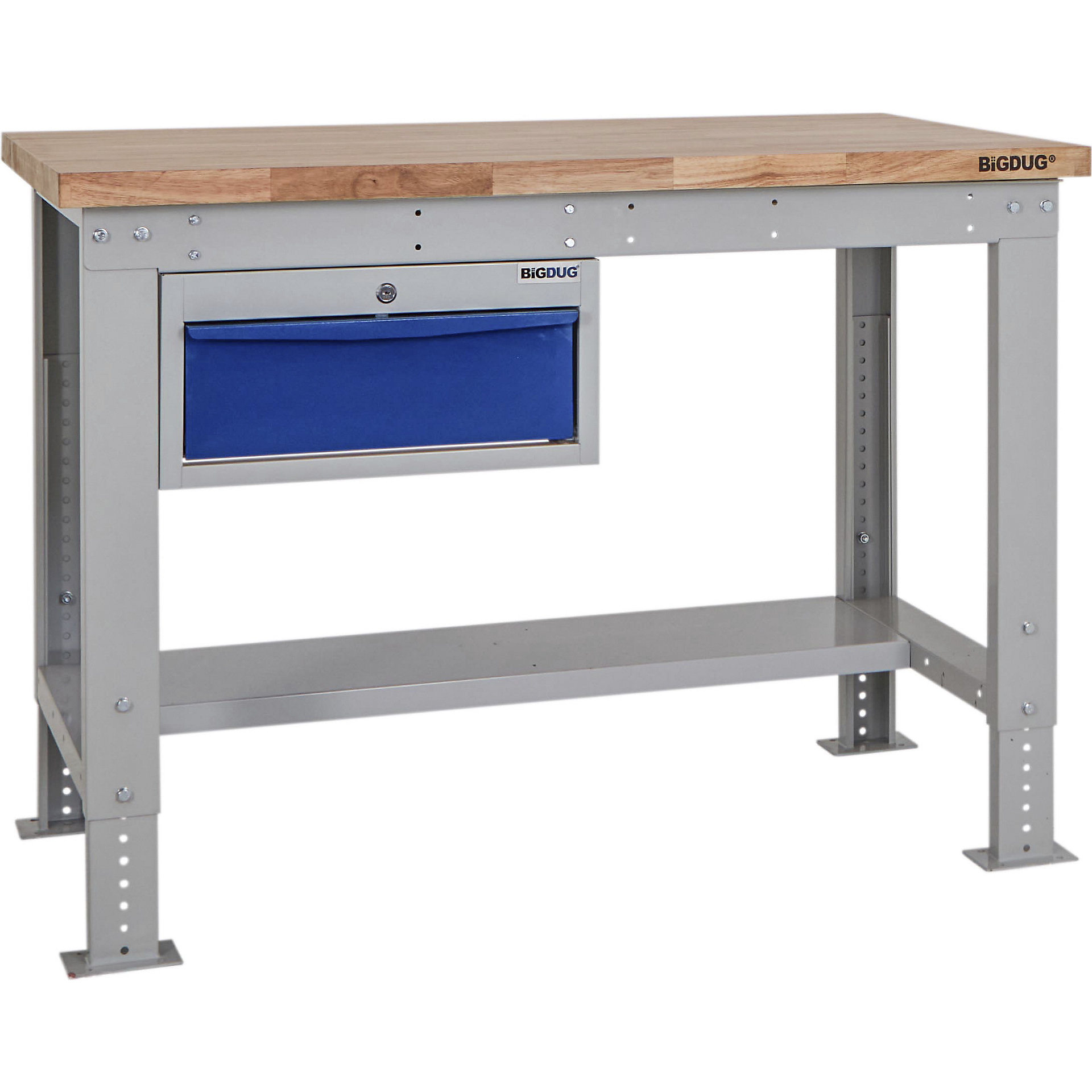 BiGDUG Heavy Duty Storage Workbench | 877h x 1215w x 600d mm | Single ...