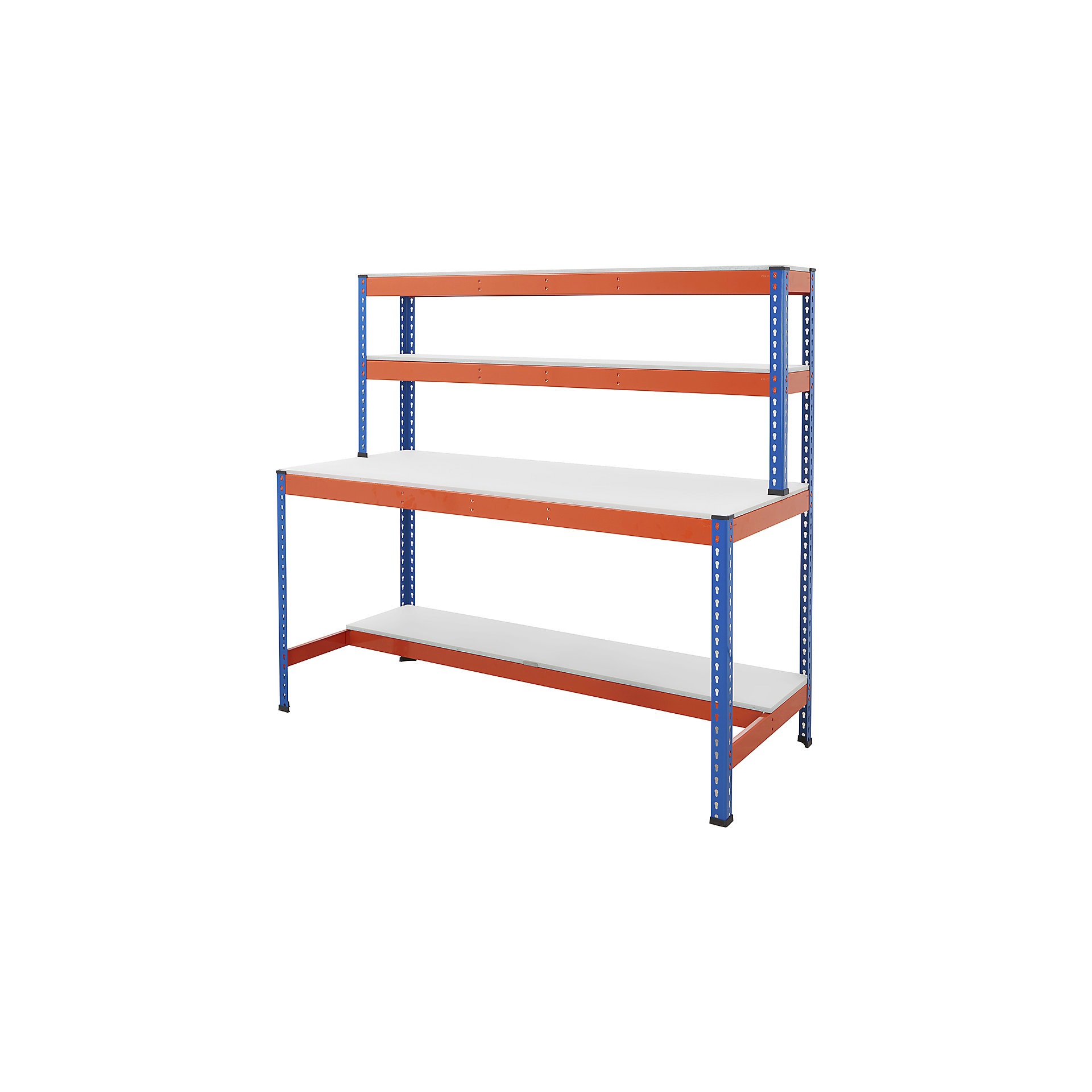 BiG400 Workstation | Melamine Worktop | 1677h x 1525w x 760d mm | Half ...