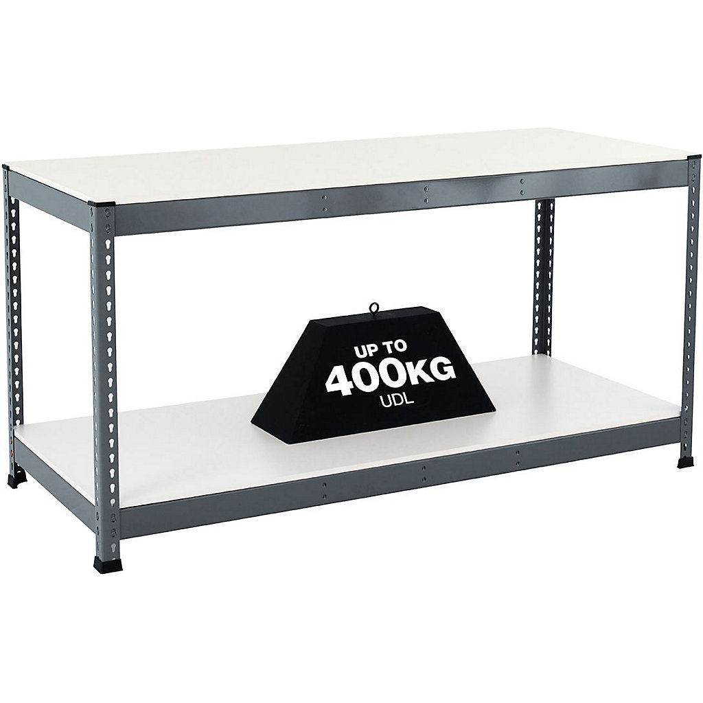 BiG400 Workbench | Melamine Worktop | 915h x 1220w x 455d mm | Full ...
