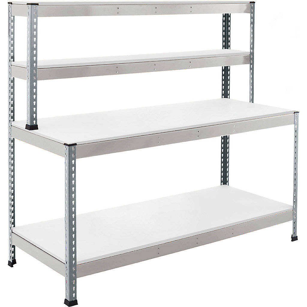 BiG400 Workstation | Melamine Worktop | 1677h x 1830w x 610d mm | 2 ...