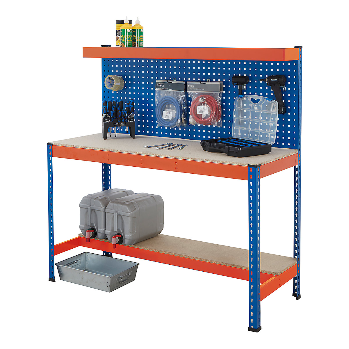 BiG400 Workstation | Chipboard Worktop | 1556h x 1525w x 610d mm | Half ...