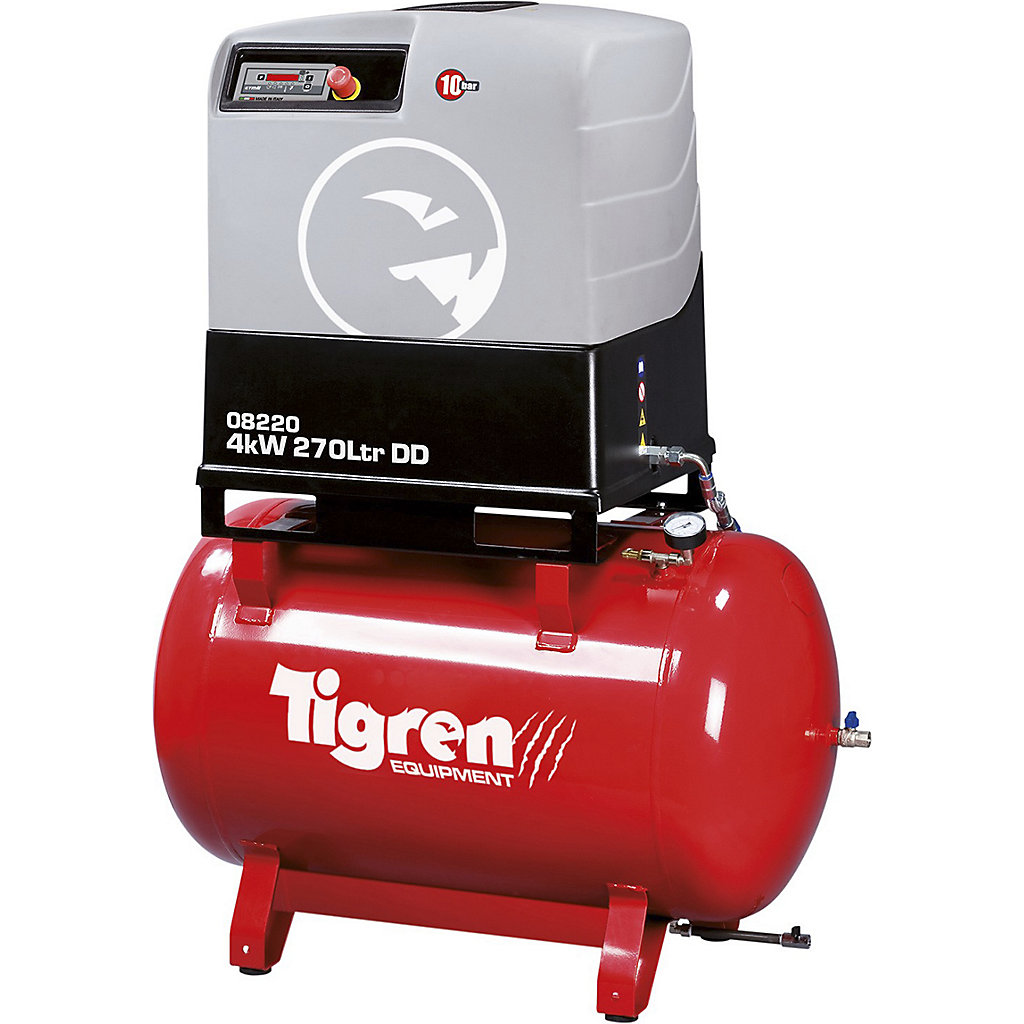 SIP TIGREN DD 4kW Screw Compressor | 270 Litre Workshop | BiGDUG
