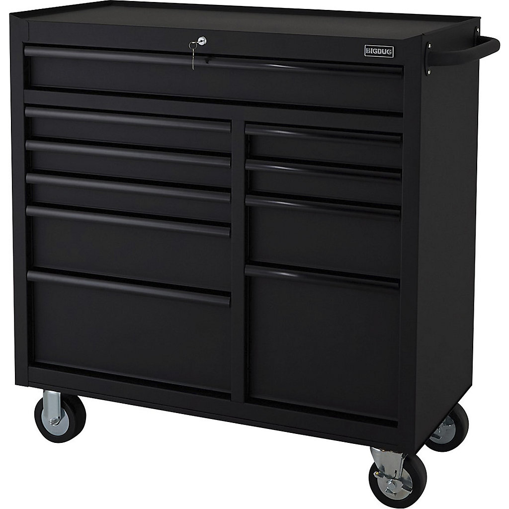 BiGDUG Mobile Tool Cabinet with 10 Lockable Drawers | BiGDUG