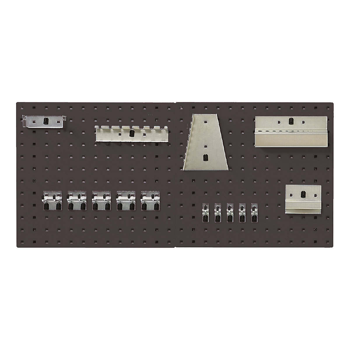 Bott Perfo Panel & Hook Kit D | 457h x 1000w mm | Dark Grey | 2 x 0.5m ...