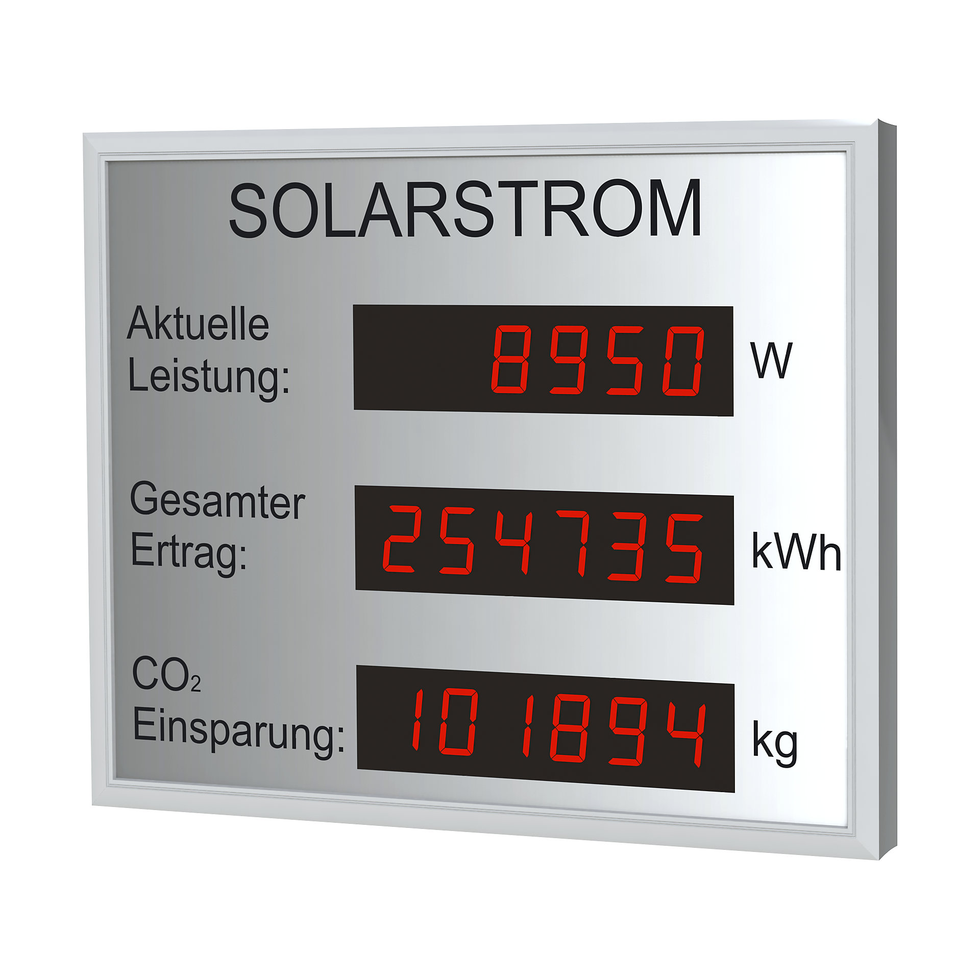 LED photovoltaic display: HxWxD 400 x 500 x 39 mm | kaiserkraft