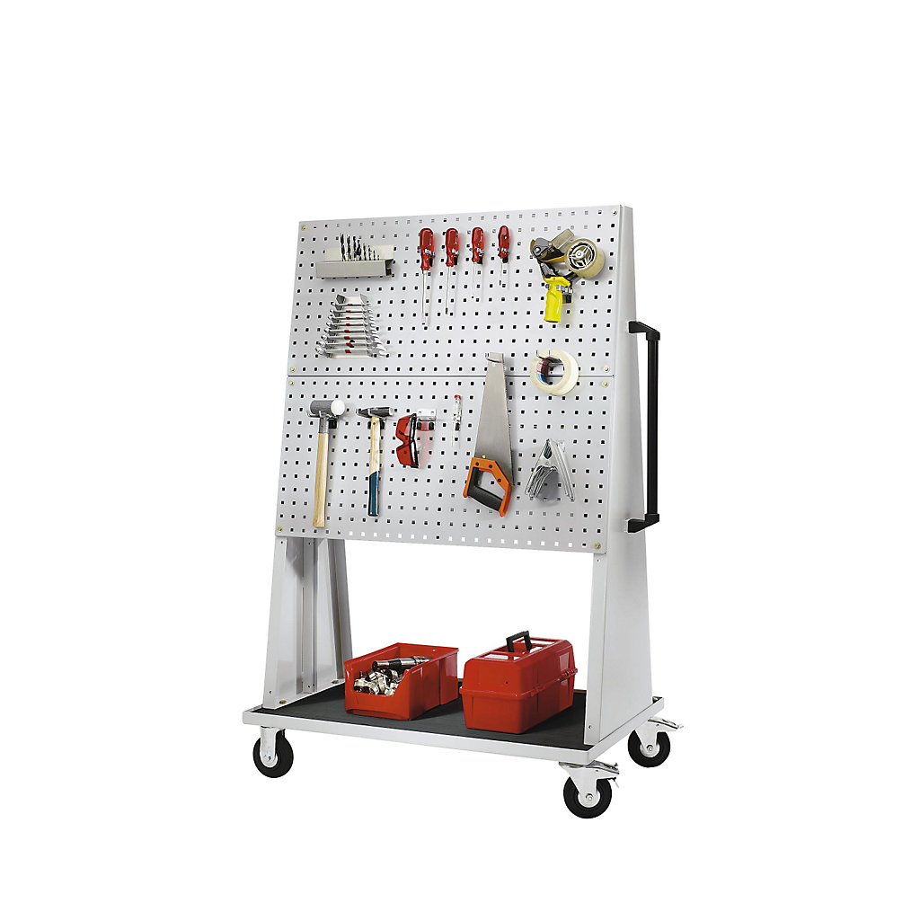Perforated panel made of steel for tool trolley – eurokraft pro: LxW ...