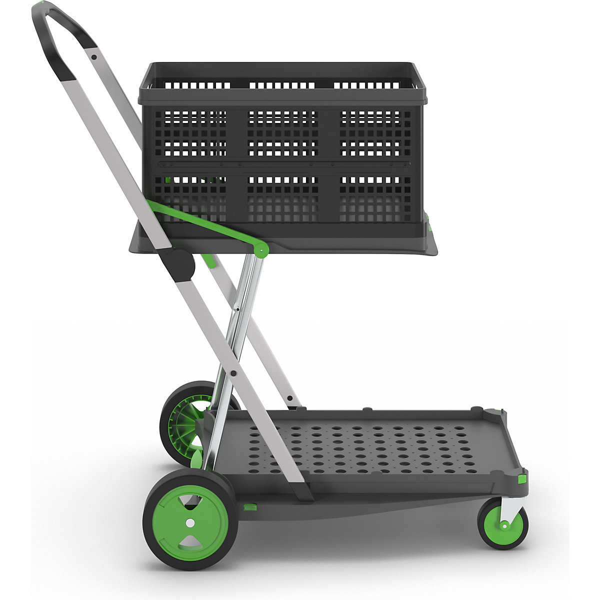 CLAX folding truck: with 46 l folding box | kaiserkraft