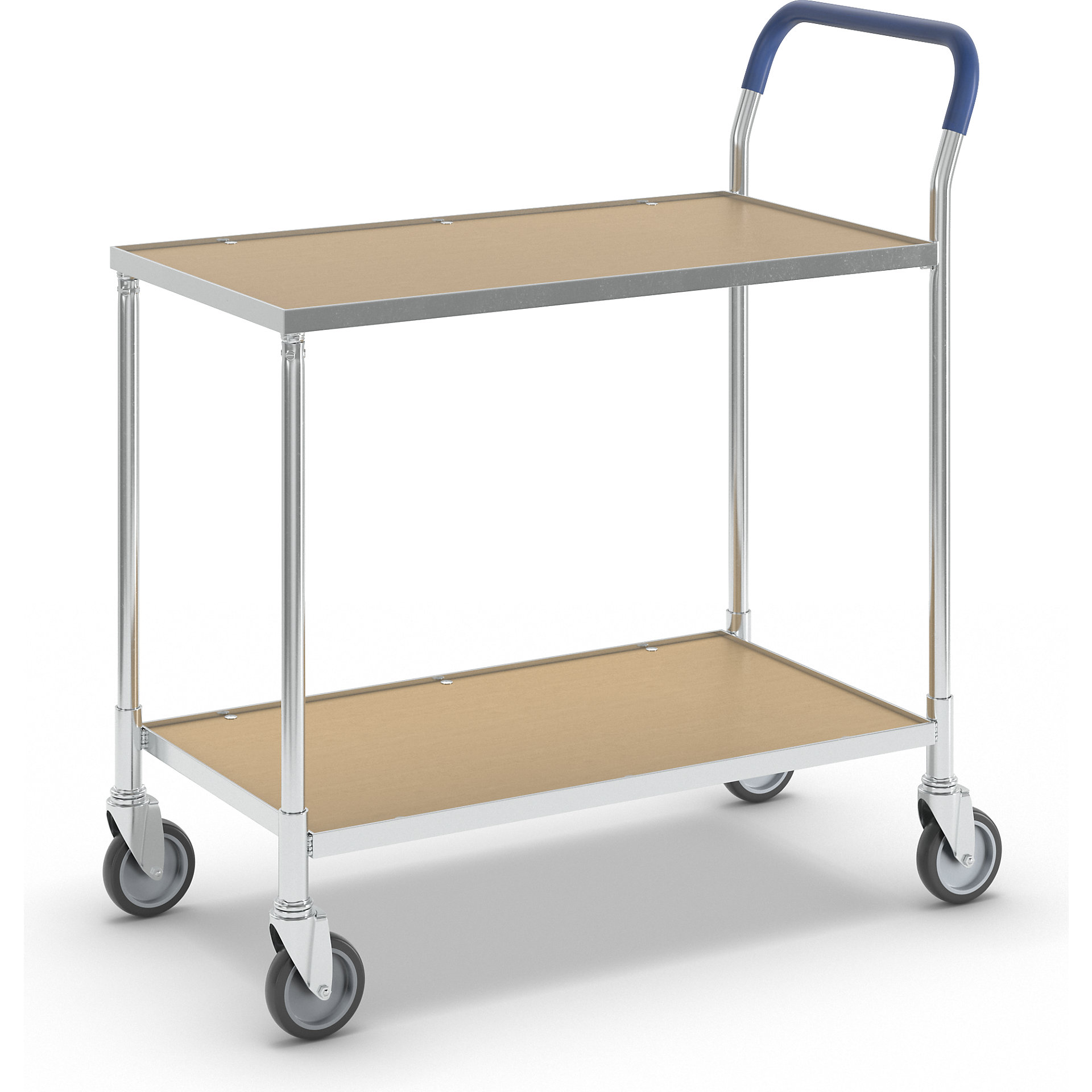 KOMFORT table trolley – Kongamek: shelves in beech finish | kaiserkraft