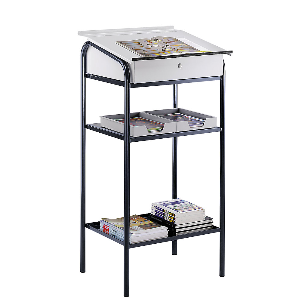 Workshop desk – eurokraft pro: with 2 shelves | kaiserkraft